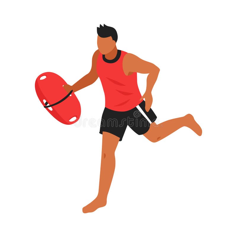 Beach Lifeguard Isometric Illustration Stock Illustrations – 252 Beach ...