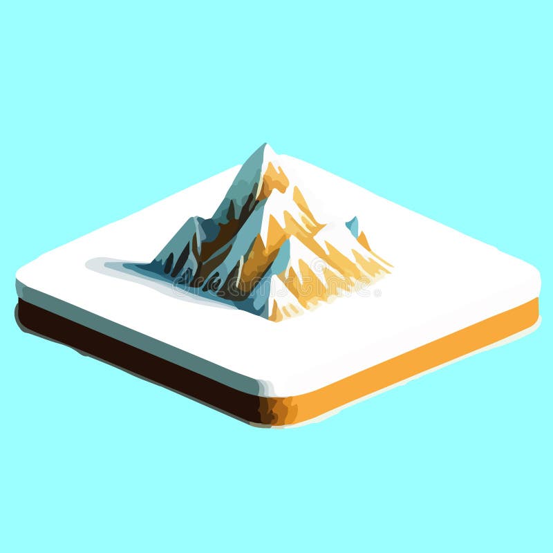 Isometric Beautiful Mountain Landscape Vector. Stock Vector ...