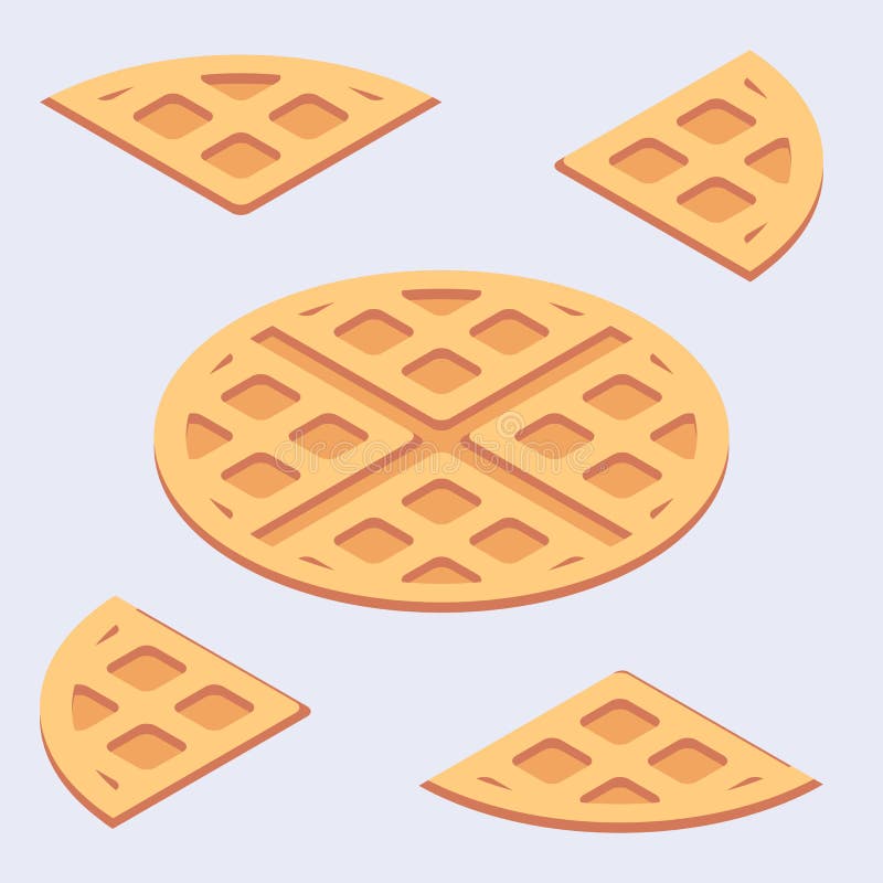 Isometric belgian waffle stock vector. Illustration of icon - 86229416