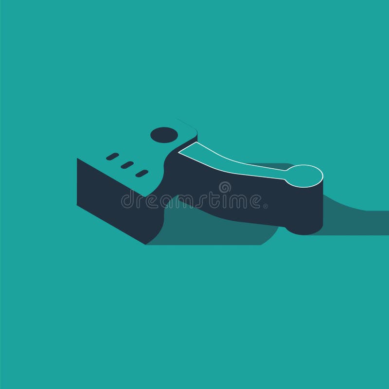 Isometric Bicycle Brake Icon Isolated on Green Background. Vector Stock ...