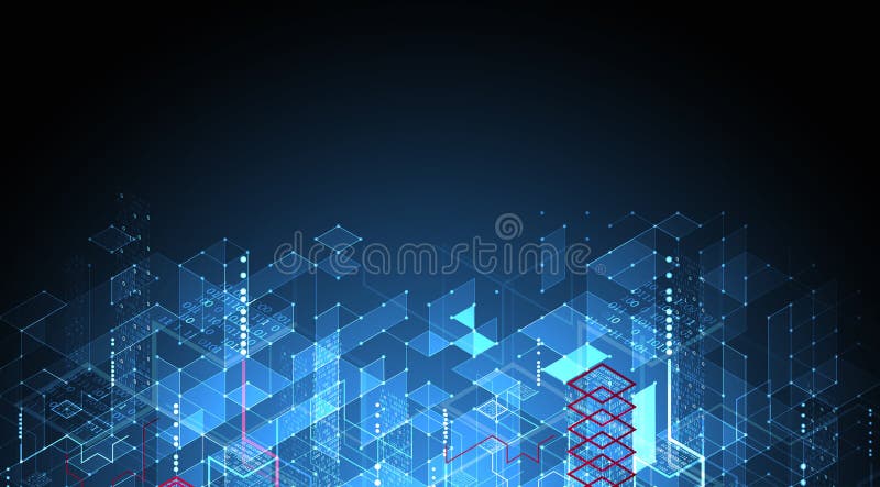 Isometric Big Data Processing Concept, Cloud Database. Abstract Technology Background Stock ...