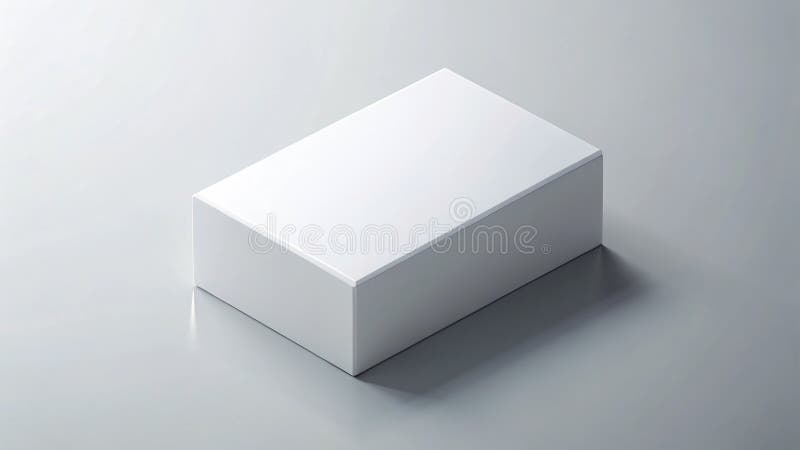 Isometric Blank White Rectangular Box Mockup Versatile 3D Template for ...