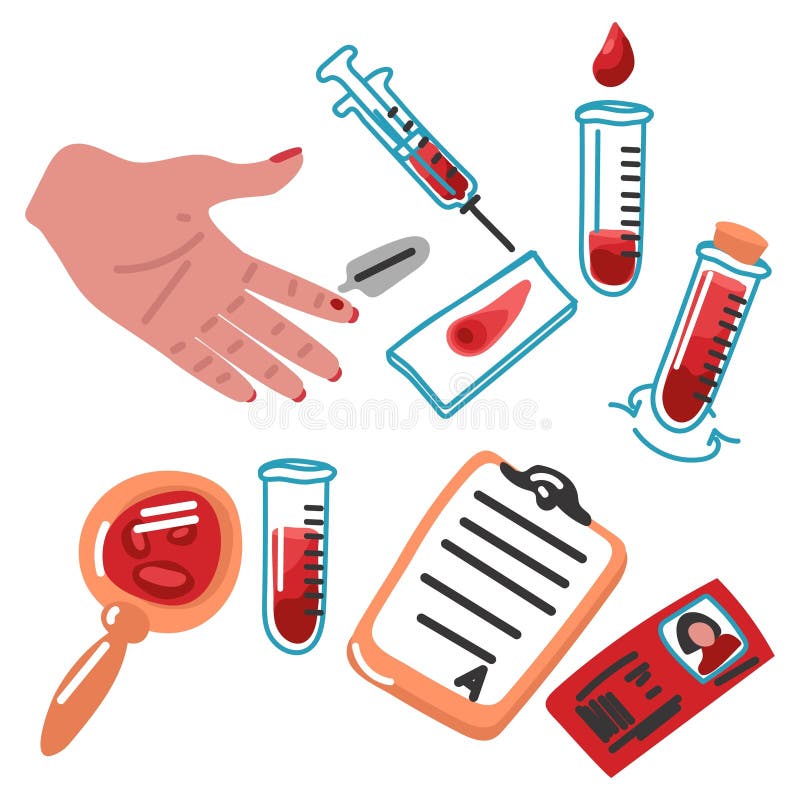Isometric Blood Donation Kit Screening Nurse. Tools for Studying the ...