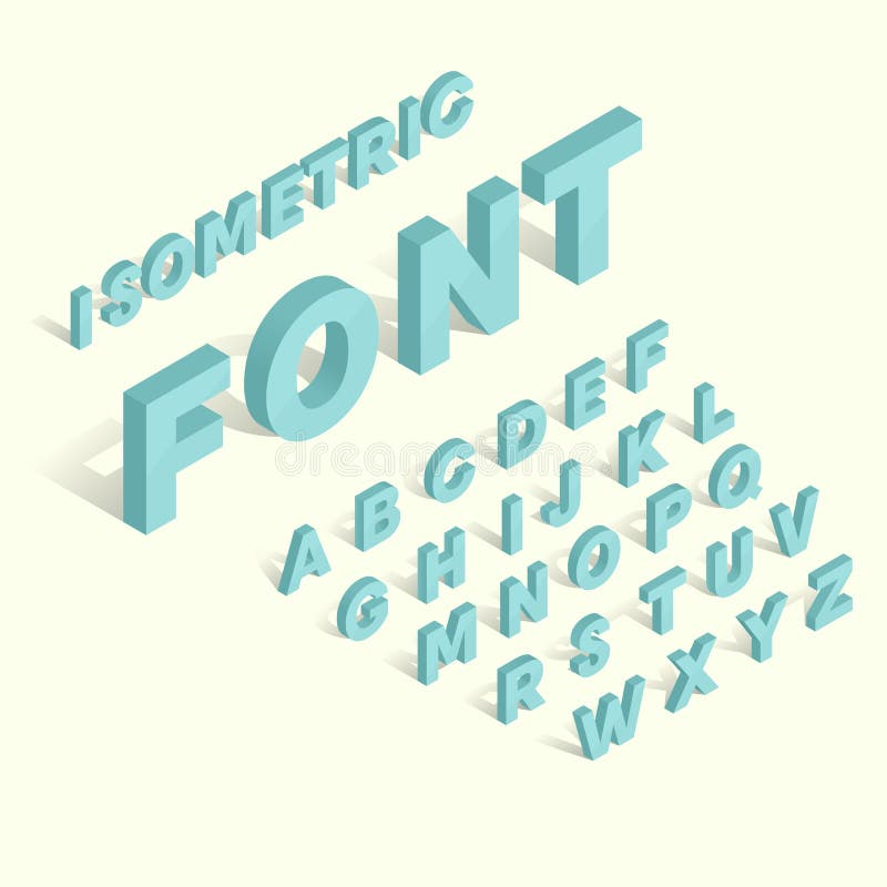 Isometric Concept With Thin Line Letters, Typography Word Creativity ...