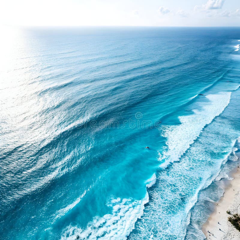 Isometric Blue Ocean Isolated on White Background Stock Illustration ...