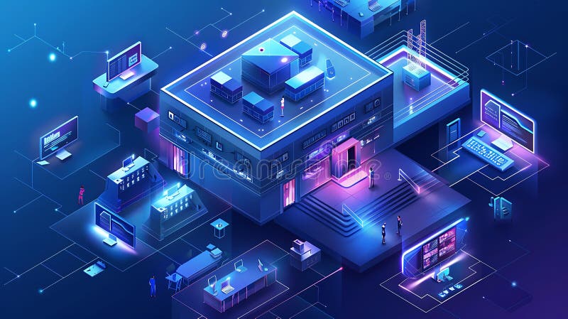 Isometric Blueprint of a Smart Educational Facility with Digital ... Isometric Blueprint of a Smart Educational Facility with Digital ...