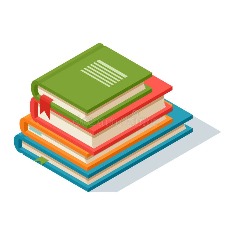 Isometric Book Icon Vector Illustration. Stock Vector - Illustration of ...