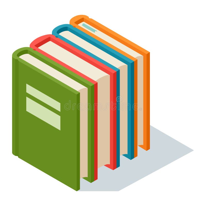 Isometric Book Icon Vector Illustration. Stock Vector - Illustration of ...
