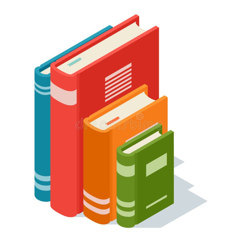 Isometric Book Icon Vector Illustration. Stock Vector - Illustration of ...