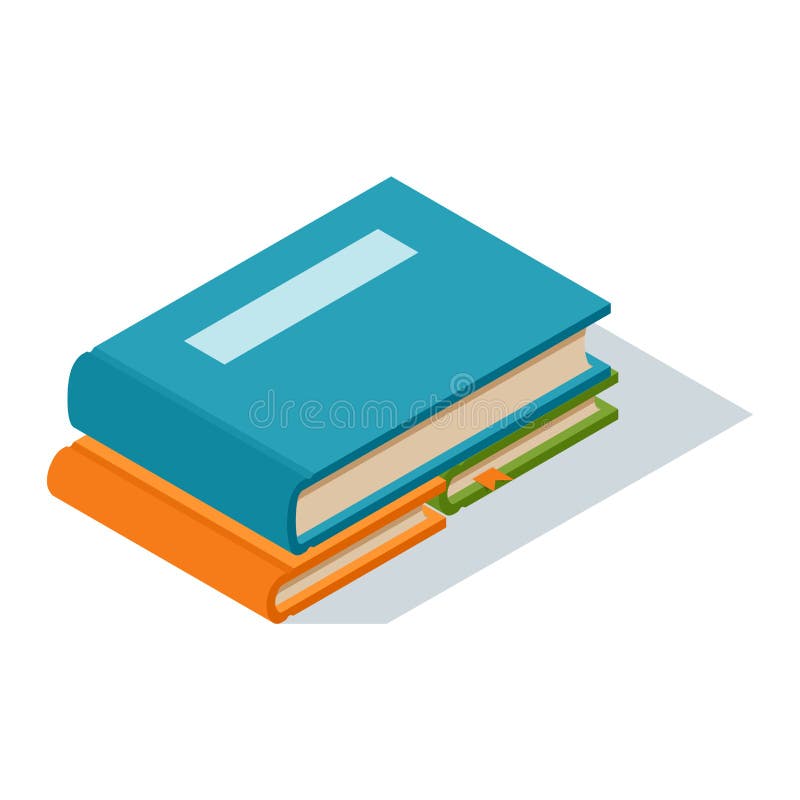 Isometric Book Icon Vector Illustration. Stock Vector - Illustration of ...