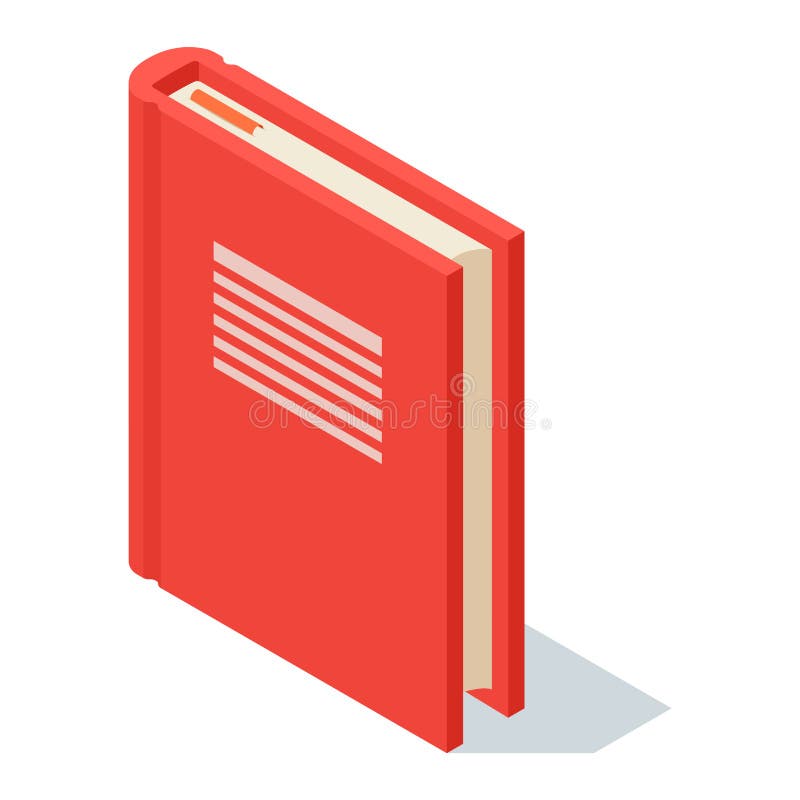 Isometric Book Icon Vector Illustration. Stock Vector - Illustration of ...