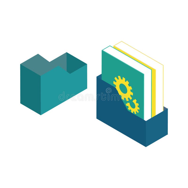 Isometric Books and Book Holder. Vector Illustration Decorative Design ...