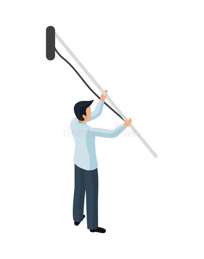 Isometric Boom Operator stock vector. Illustration of operator - 273656305