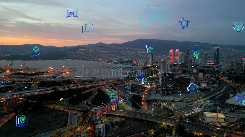 Isometric Bot and Cybersecurity, Artificial Intelligence Concept. AI ...