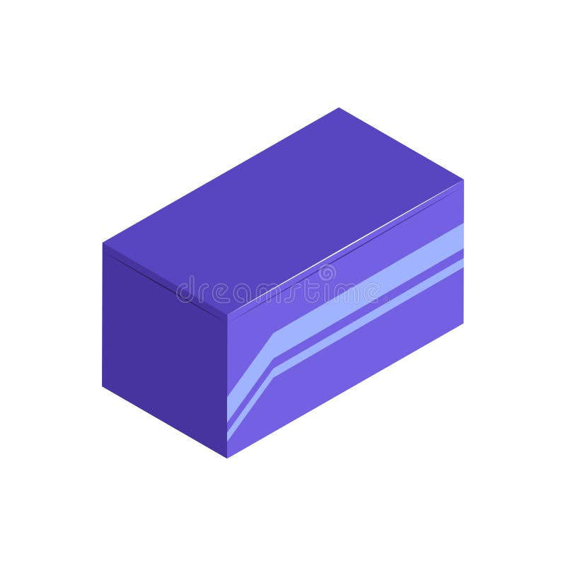 Isometric Box Icon stock illustration. Illustration of packet - 207706929