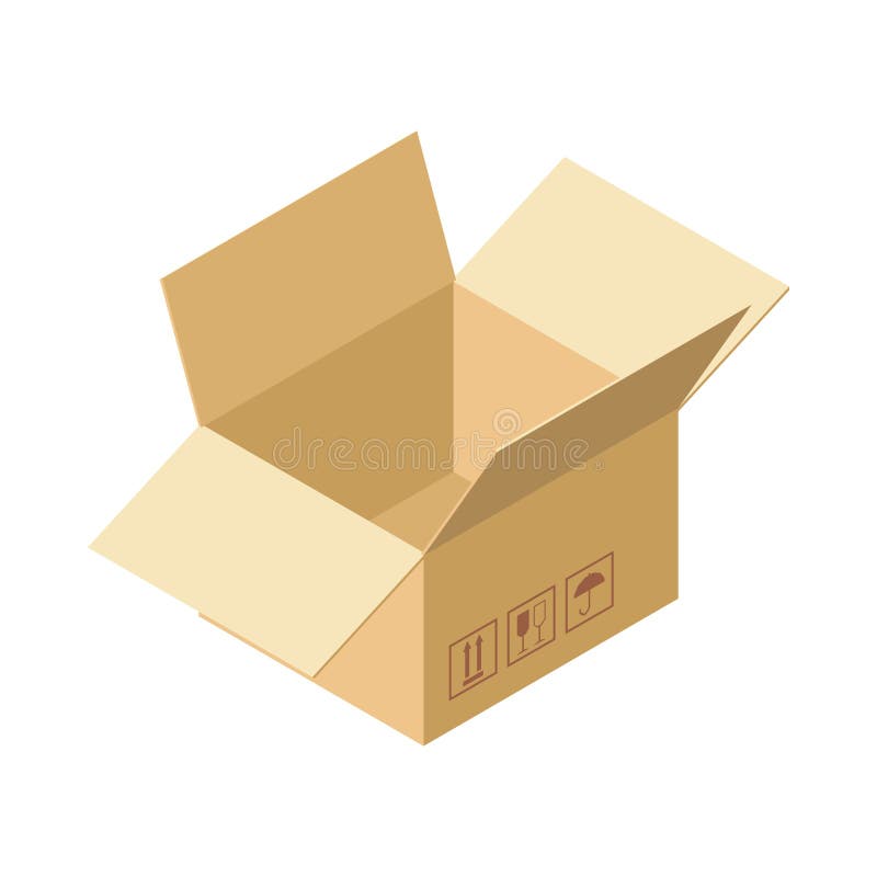 Isometric Box Illustration stock vector. Illustration of storage ...