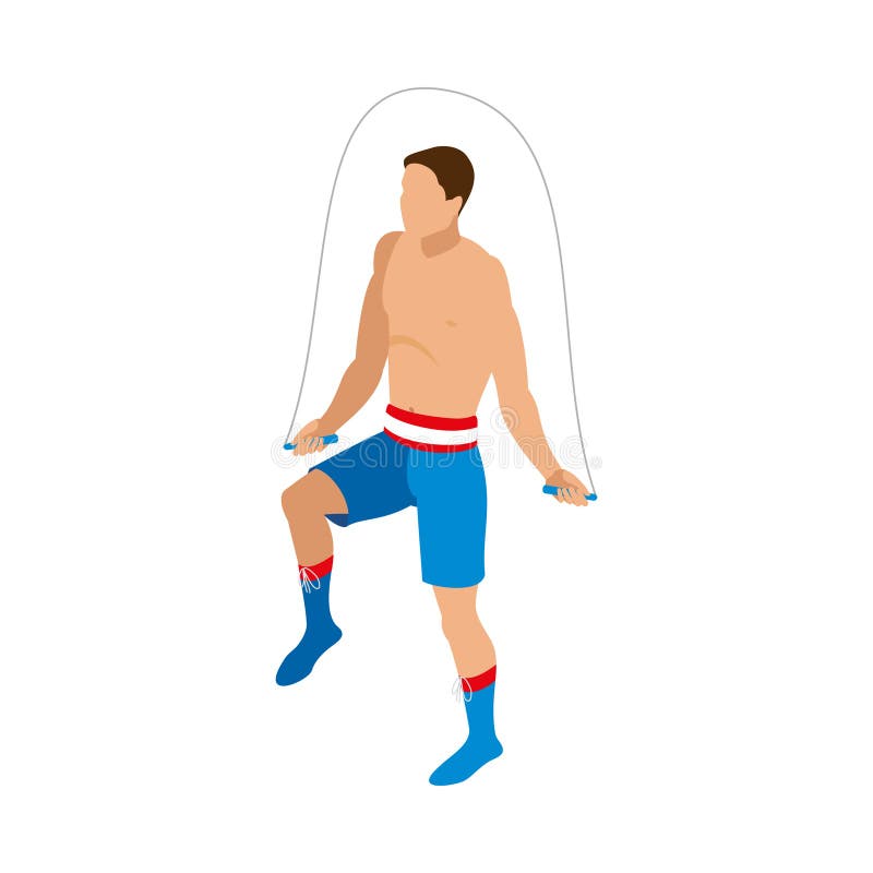 Isometric Boxer Illustration Stock Vector - Illustration of combative ...