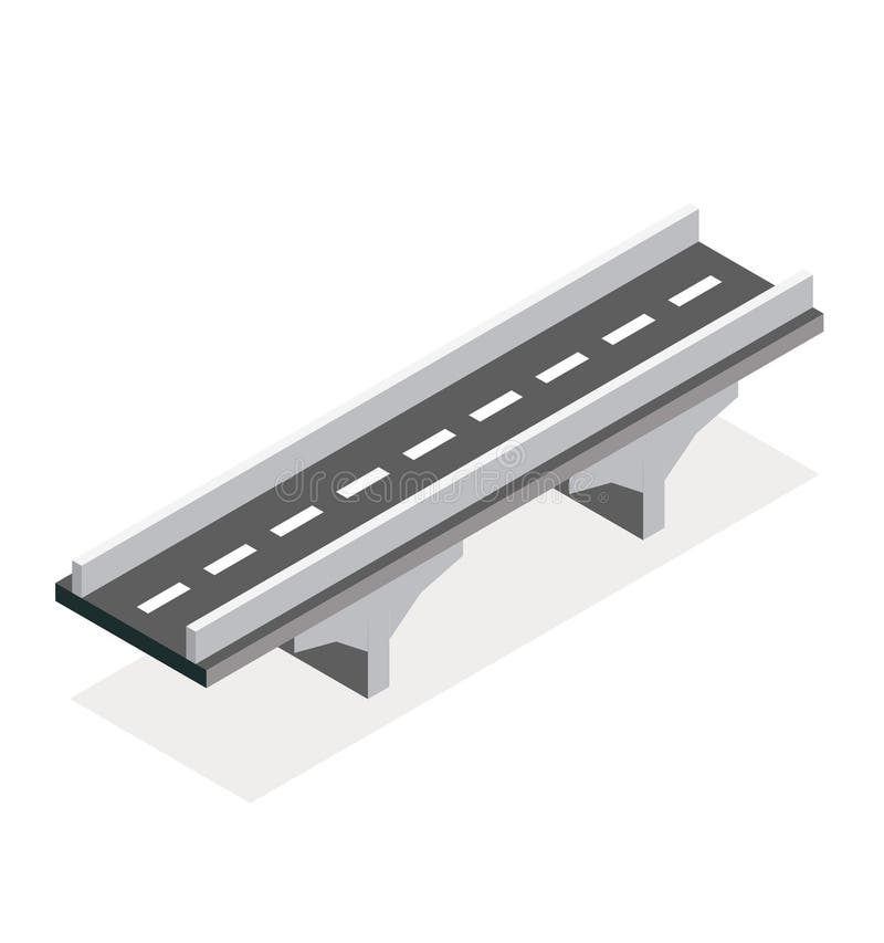 Isometric Bridge. Road Icon. Urban Infrastructure. Highway Bridge Stock ...