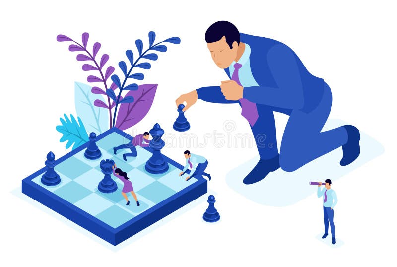 Isometric Big Business Chess Game, Growth Strategy Stock Vector ... Isometric Big Business Chess Game, Growth Strategy Stock Vector ...