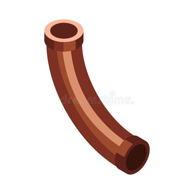 Pipe Isometric Icon stock vector. Illustration of drainage - 276648498