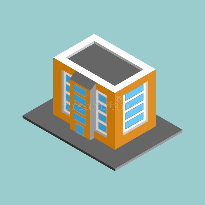 Isometric building icon stock illustration. Illustration of design ...