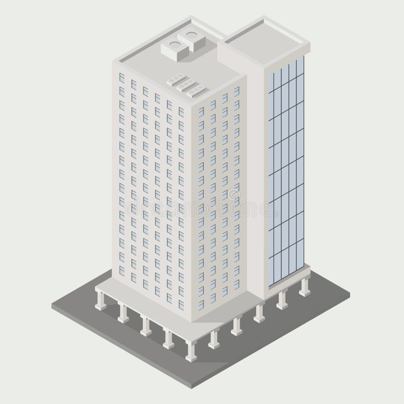 Isometric building icon stock illustration. Illustration of shop - 93446304