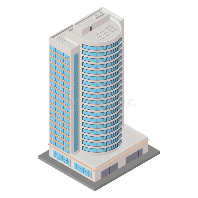 Isometric building icon stock vector. Illustration of design - 102754631