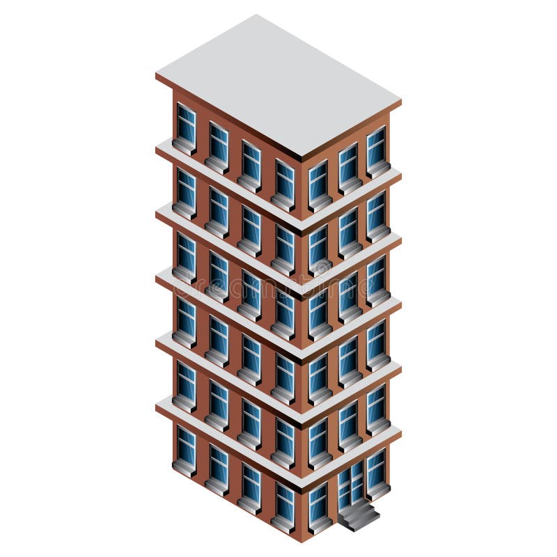 Isometric Building. Vector Illustration Decorative Design Stock Vector ...