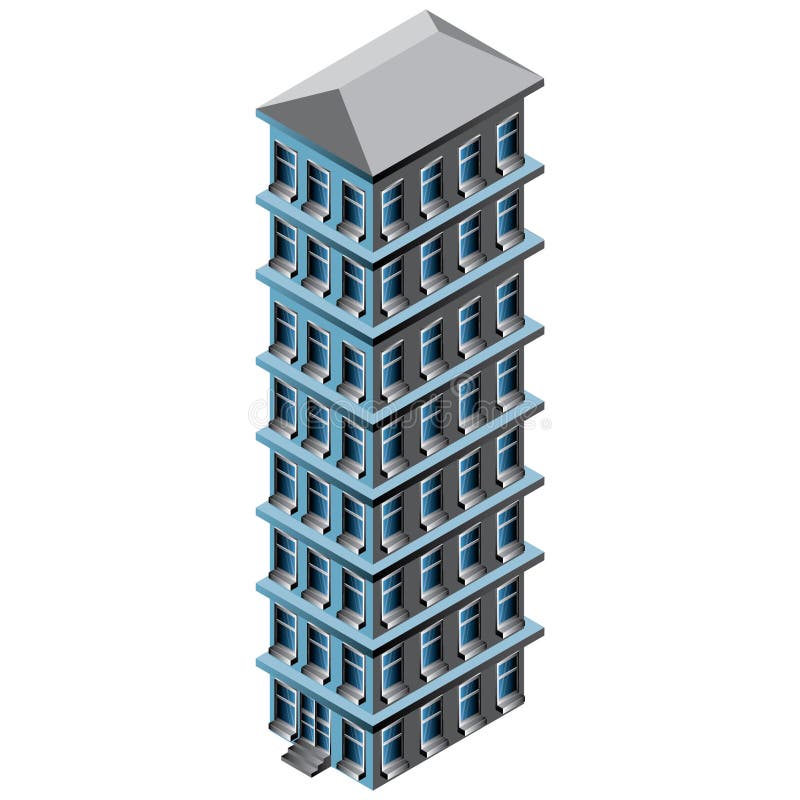 Isometric Building. Vector Illustration Decorative Design Stock Vector ...