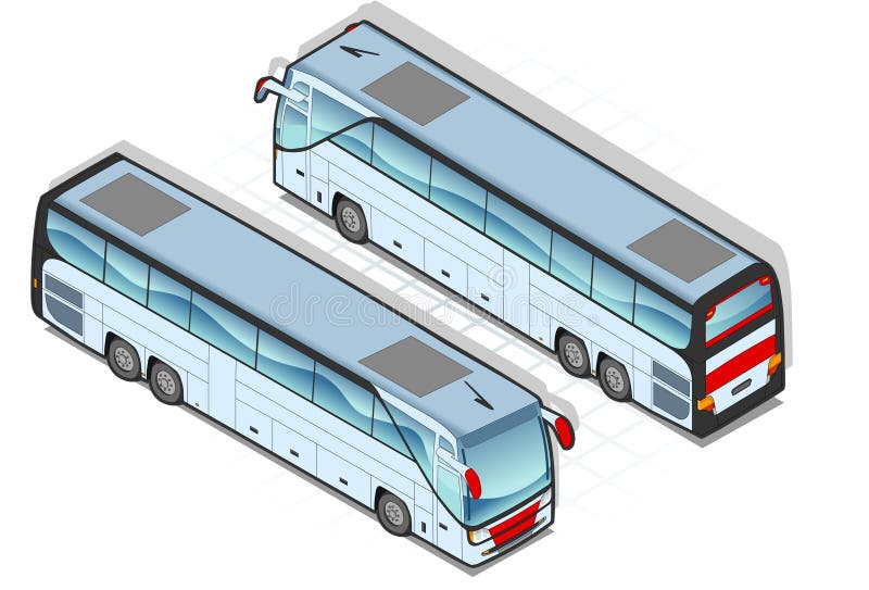 Isometric bus stock vector. Illustration of carrier, commuter - 20188722