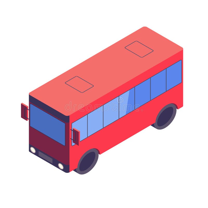 Shuttle Bus Isometric Stock Illustrations – 161 Shuttle Bus Isometric ...