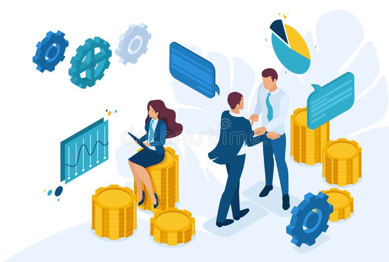 Create a Solution Illustration Concept. Business People with Puzzle ...