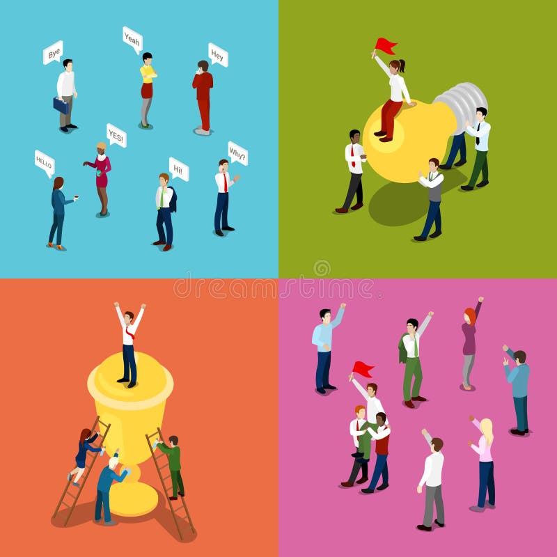 People motivation stock illustration. Illustration of communicate ...