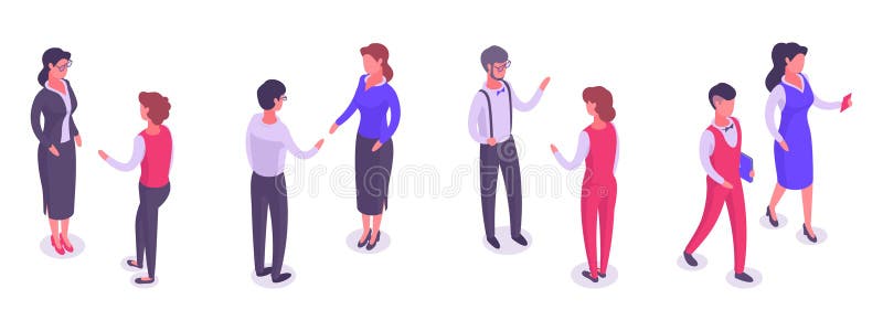 Isometric Business People. Teamwork Office Characters, Office ...