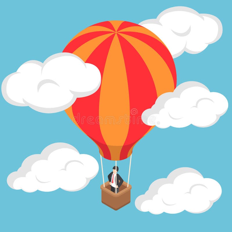 Isometric Hot Air Balloon Set Stock Vector - Illustration of sport ...