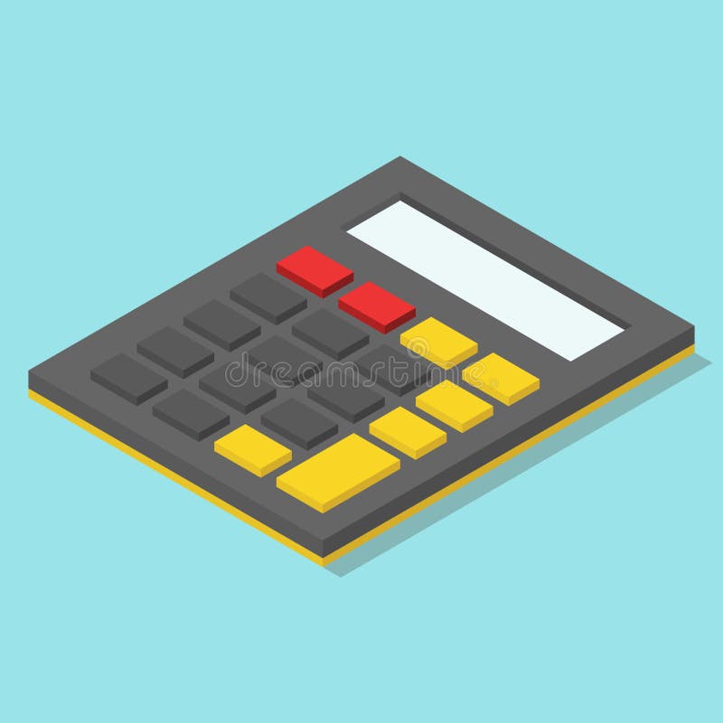 Isometric Calculator without Numbers Stock Vector - Illustration of ...