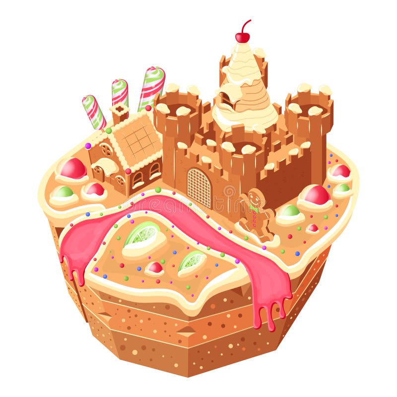 Gingerbread Castle Stock Illustrations – 345 Gingerbread Castle Stock ...