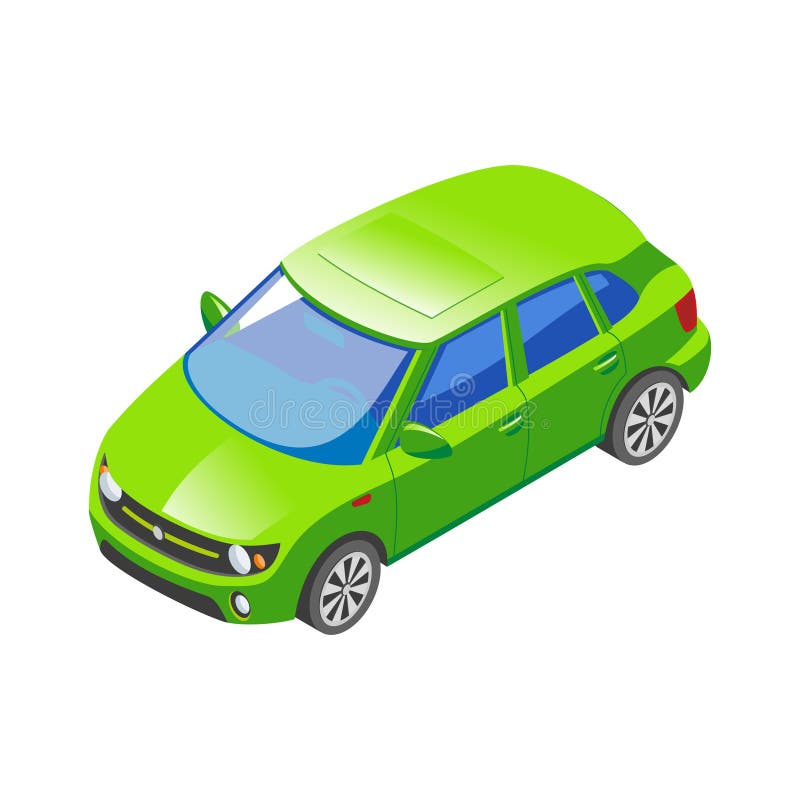 Isometric Car Icon stock vector. Illustration of speed - 272395889