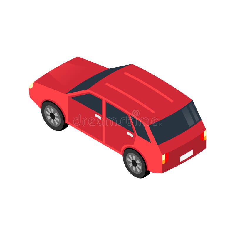Isometric Car Icon stock vector. Illustration of icon - 206254386