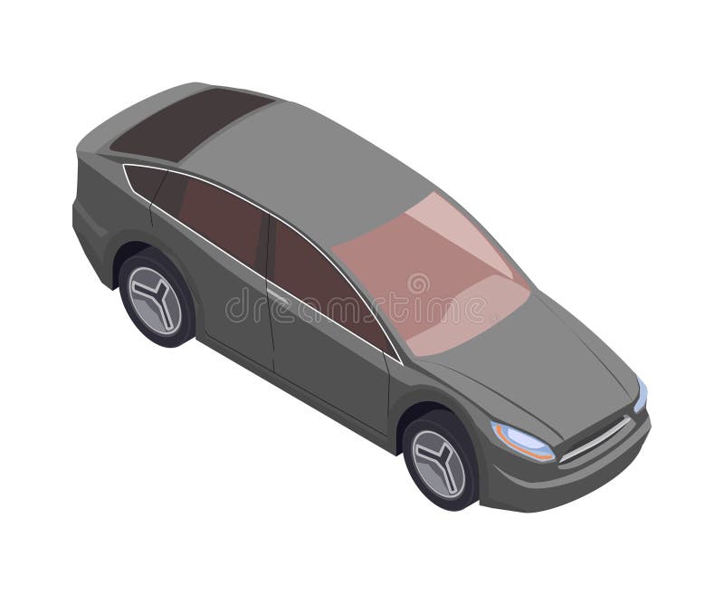 Isometric Car Illustration stock illustration. Illustration of fast ...