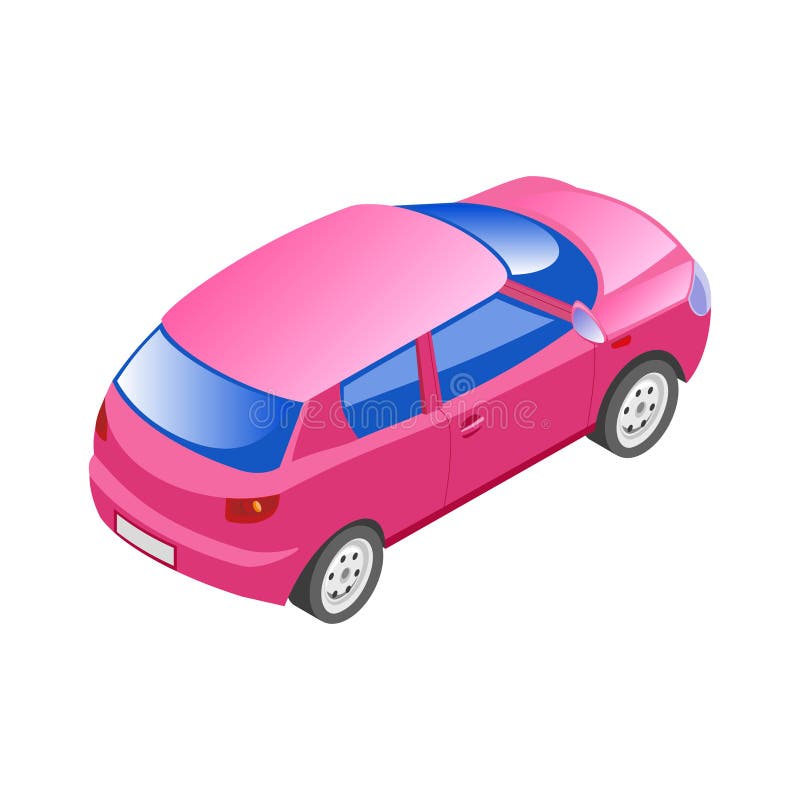Isometric Car Illustration stock vector. Illustration of single - 276654287