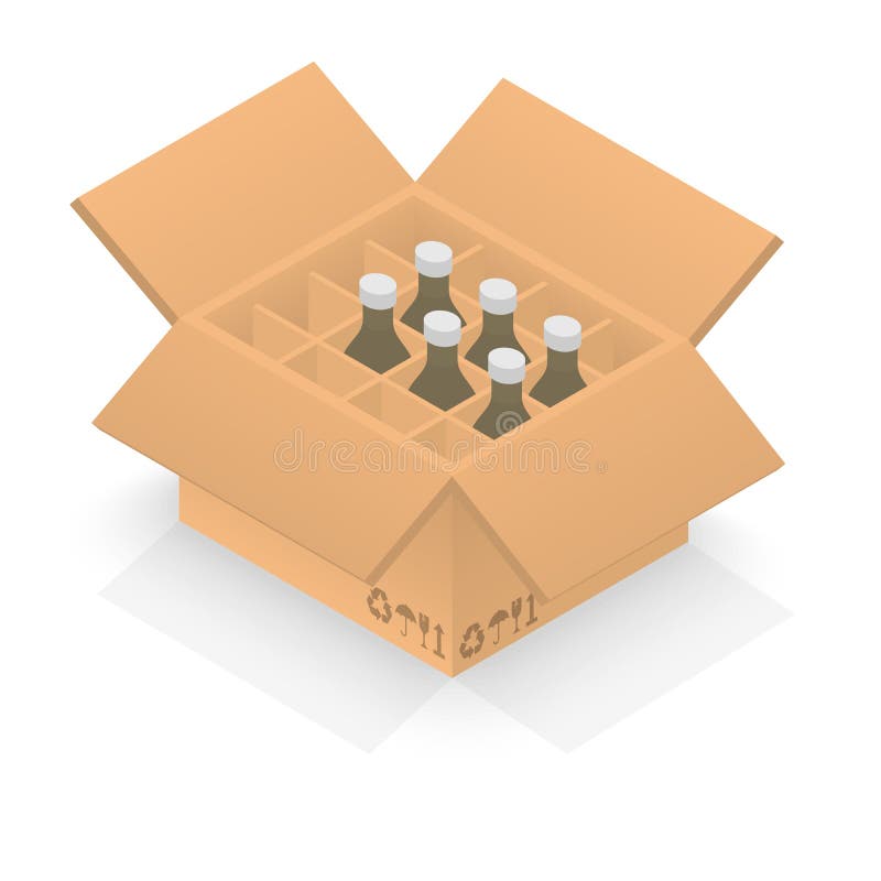 Isometric Cardboard Box Packaging , Vector Illustration Design Stock ...