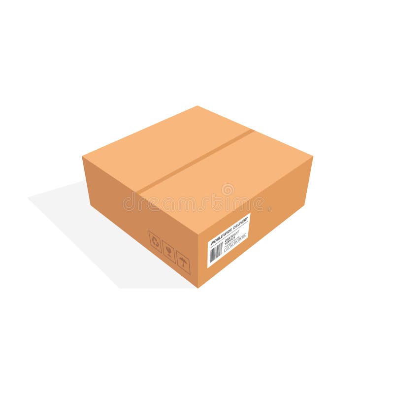Isometric Cardboard Box Packaging , Vector Illustration Design Stock ...