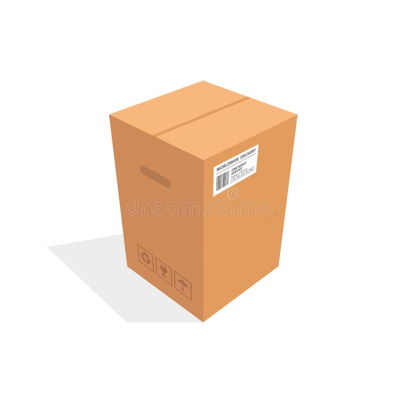 Isometric Cardboard Box Packaging , Vector Illustration Design Stock ...