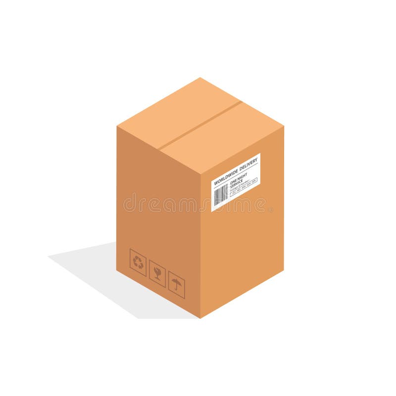 Isometric Cardboard Box Packaging , Vector Illustration Design Stock ...