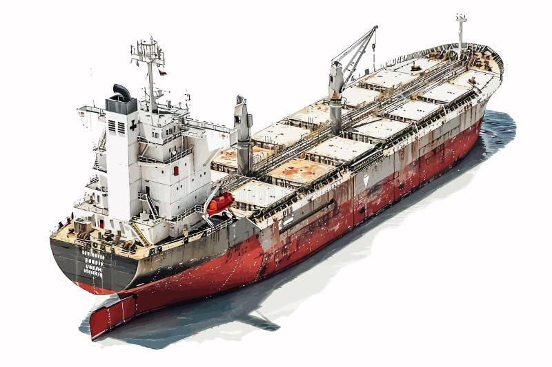 Isometric Cargo Ship Isolated Stock Vector - Illustration of collection ...