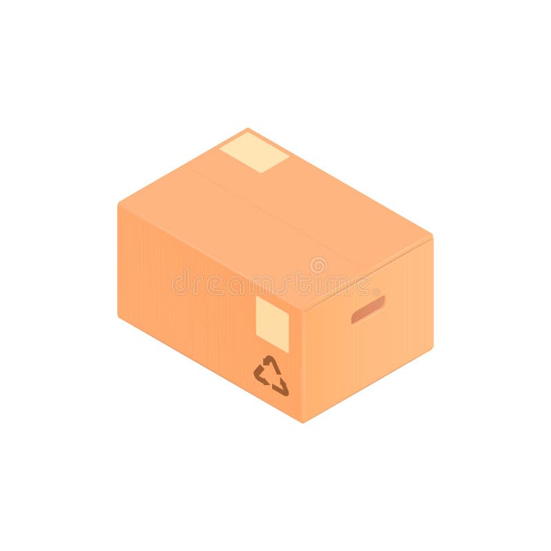 Isometric Carton Box Composition Stock Vector - Illustration of ...