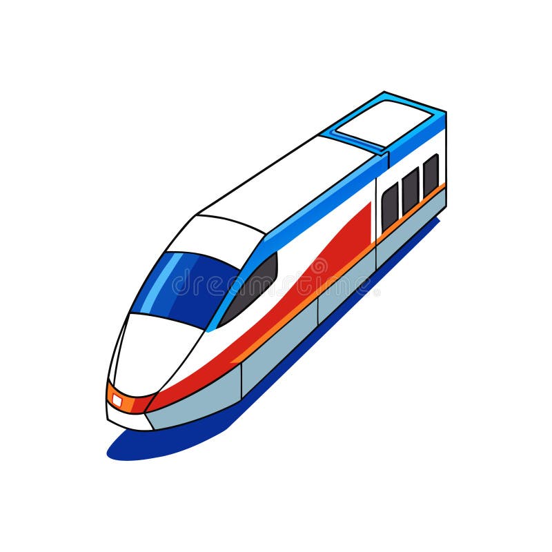 Modern Bullet Train Travel through Metro City Background Stock ...