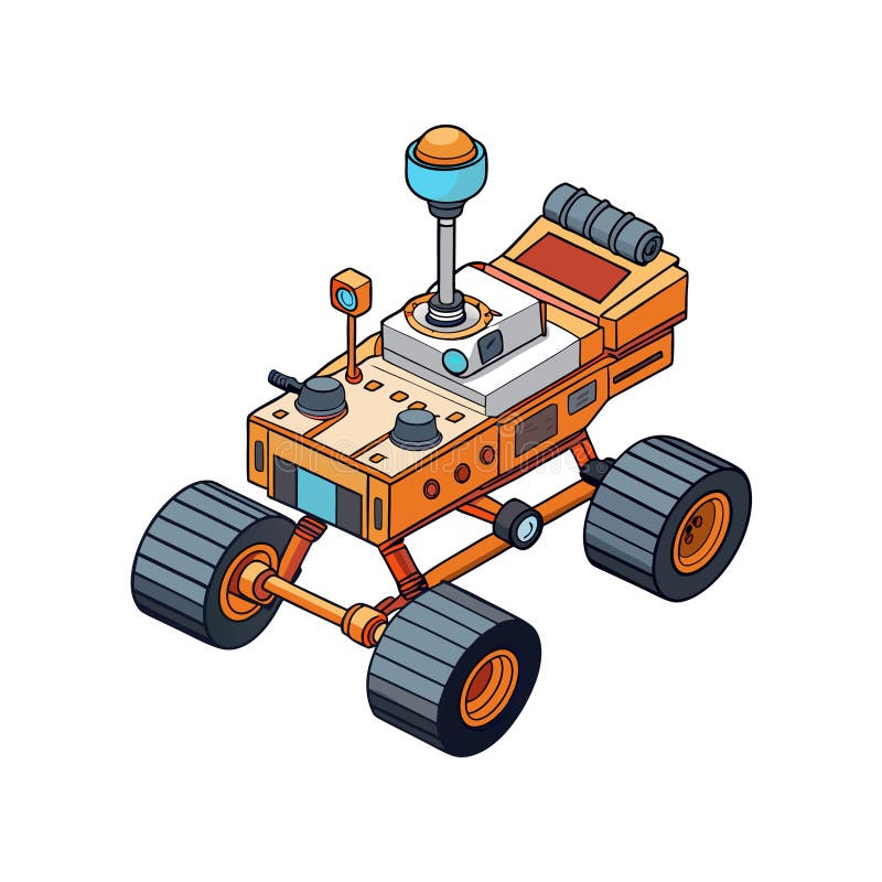 Isometric Cartoon Rover Illustration for Science or Technology Stock ...