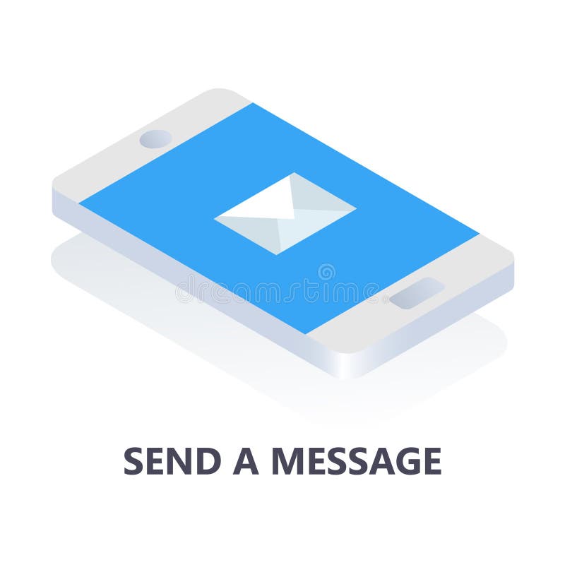 Isometric Cell Phone Design. Isolated Flat Vector Image. Gadget with ...